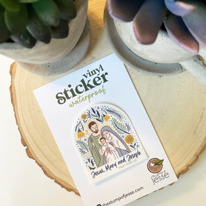 The Holy Family Waterproof Vinyl Sticker | Catholic Sticker | Catholic ...