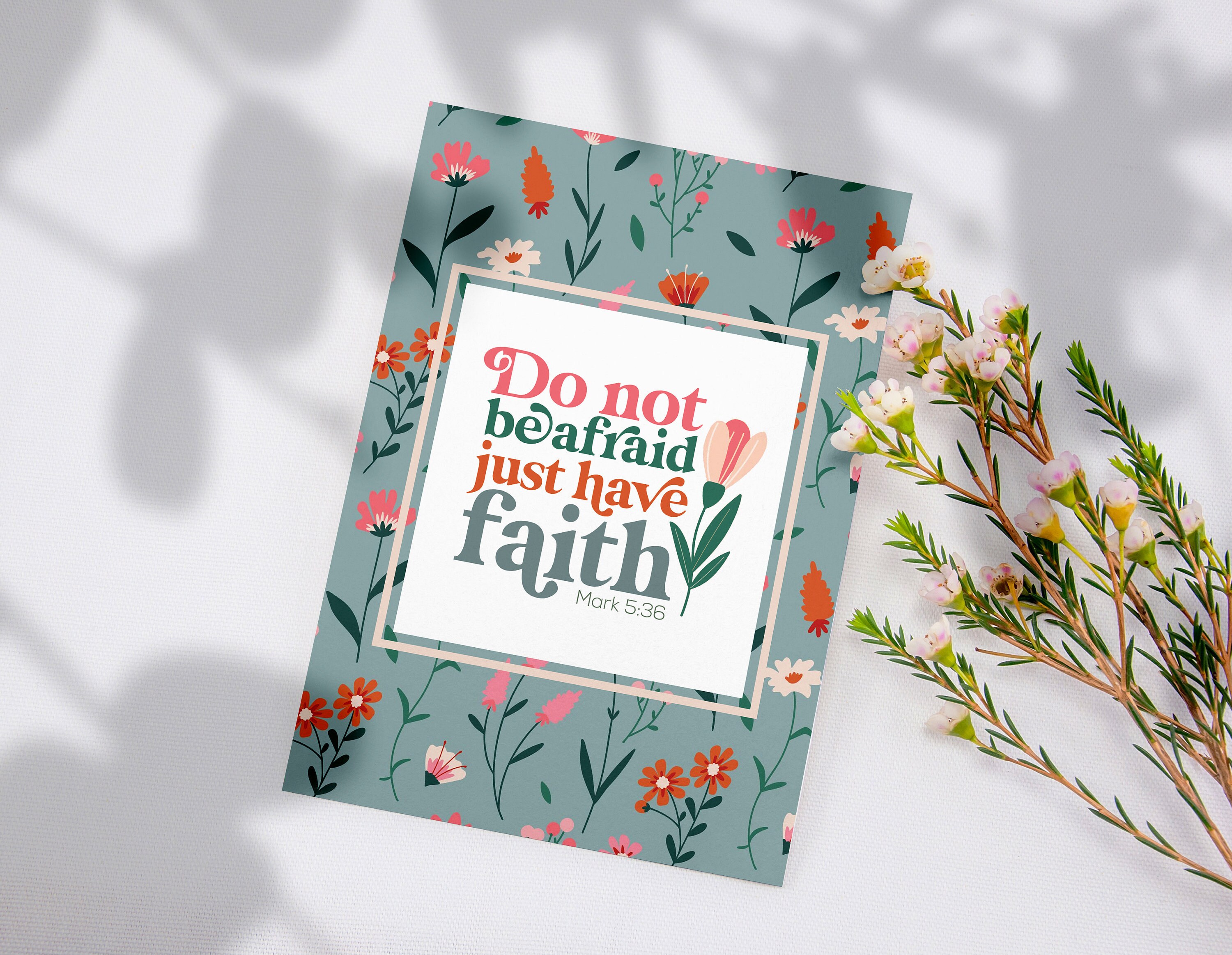 Do Not Be Afraid Just Have Faith Digital Print Decor Gift | Etsy