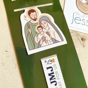 The Holy Family Magnetic Bookmarks Set of 2 Jesus, Mary and Joseph Pray ...