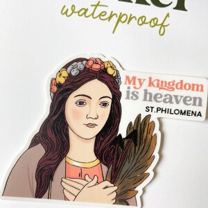 St. Philomena Waterproof Sticker | Catholic Gift | Confirmation Gift ...
