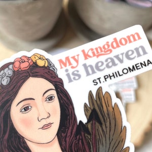 St. Philomena Waterproof Sticker | Catholic Gift | Confirmation Gift ...