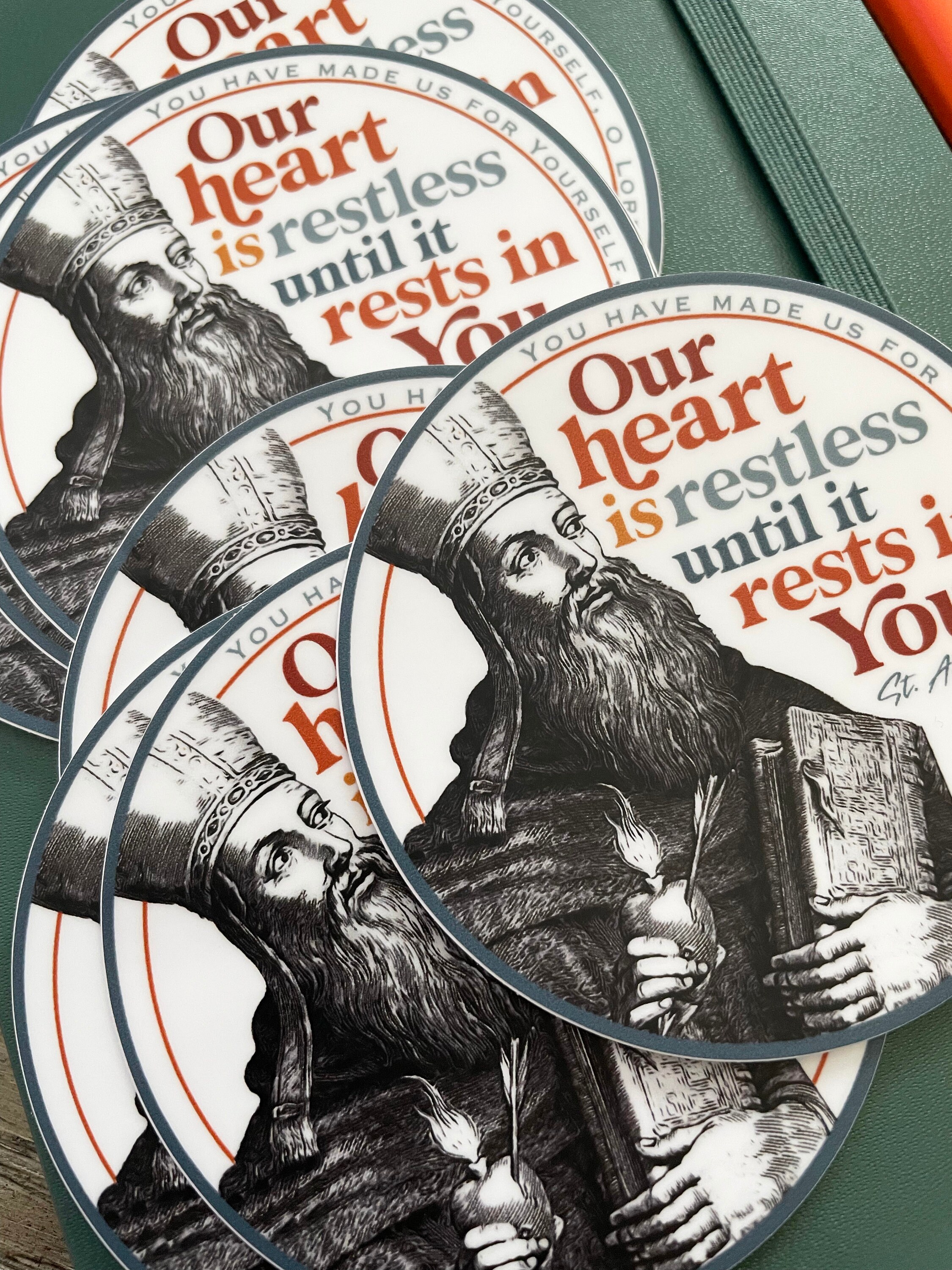 St. Augustine Waterproof Vinyl Sticker Catholic Sticker - Etsy