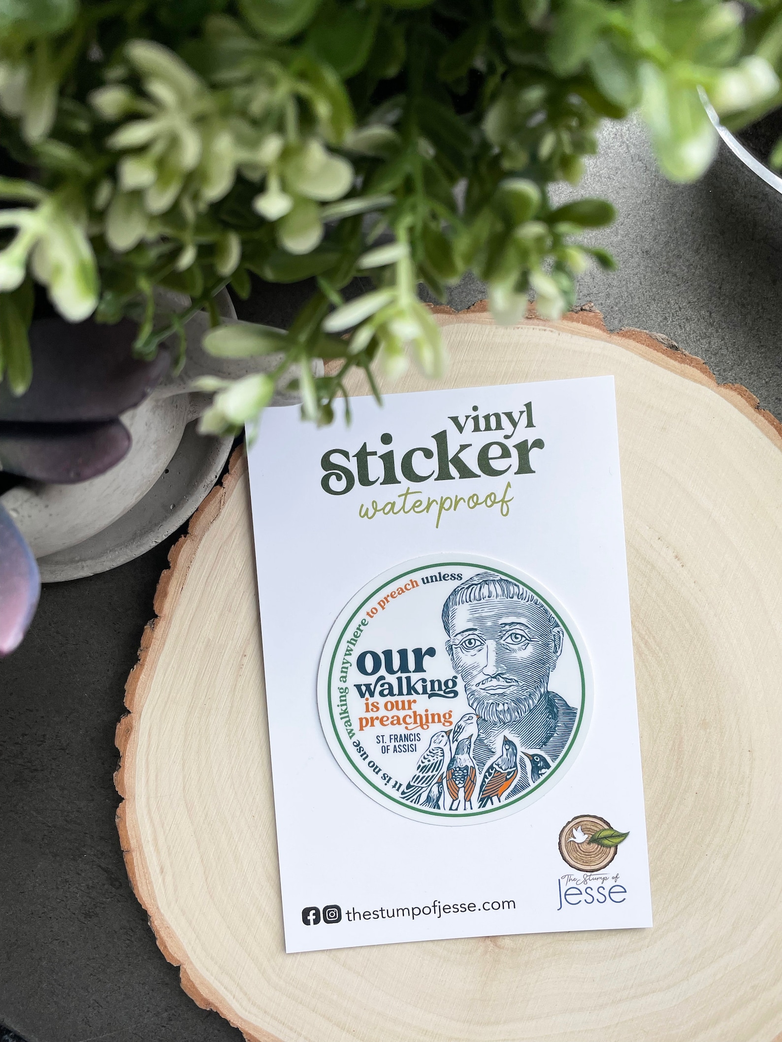 St. Francis of Assisi Waterproof Sticker | Vinyl Sticker | Catholic ...