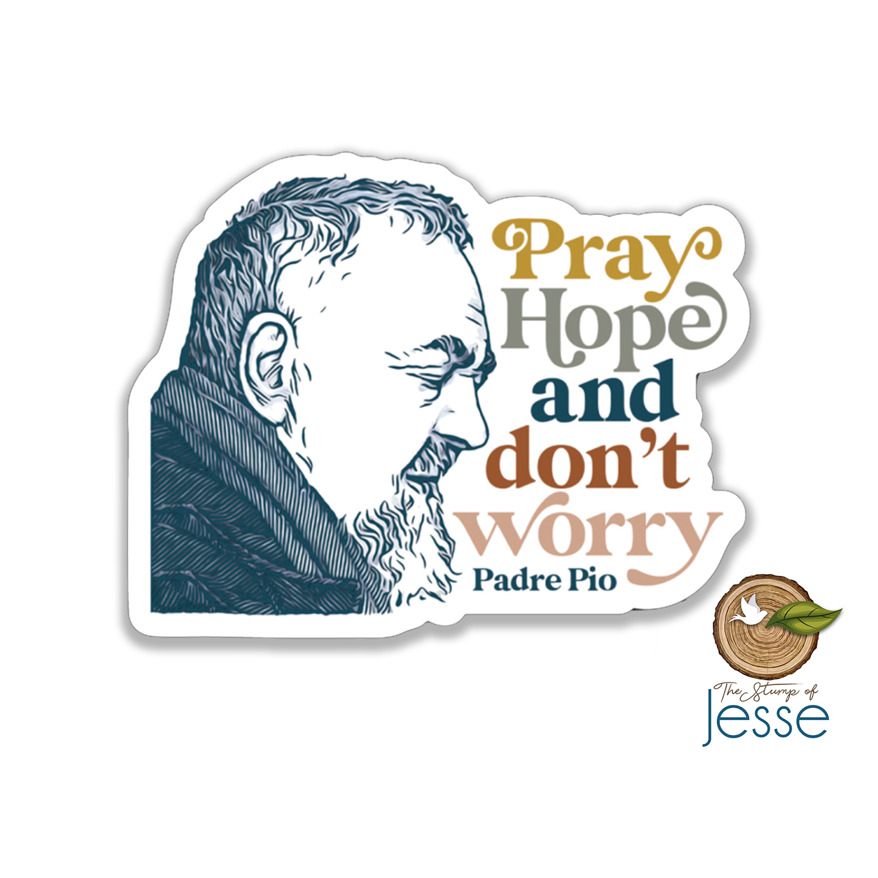 St. Padre Pio of Pietrelcina sticker Padre Pio sticker | Etsy