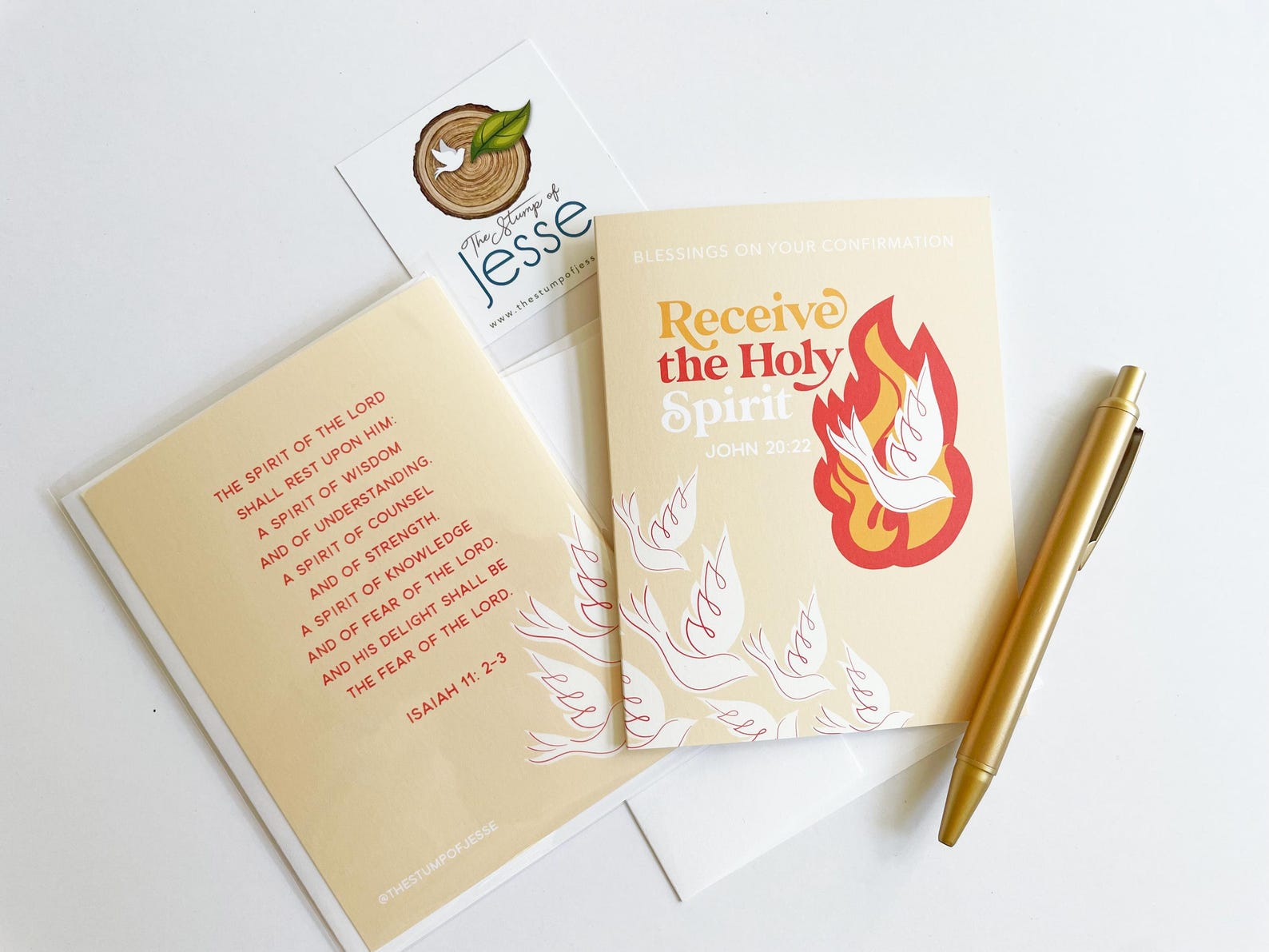 Receive the Holy Spirit Greeting Card | Catholic Gift | Catholic Card ...