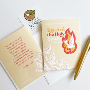 Receive the Holy Spirit Greeting Card | Catholic Gift | Catholic Card ...