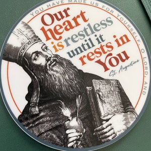 St. Augustine Waterproof Vinyl Sticker | Catholic Sticker | Catholic ...