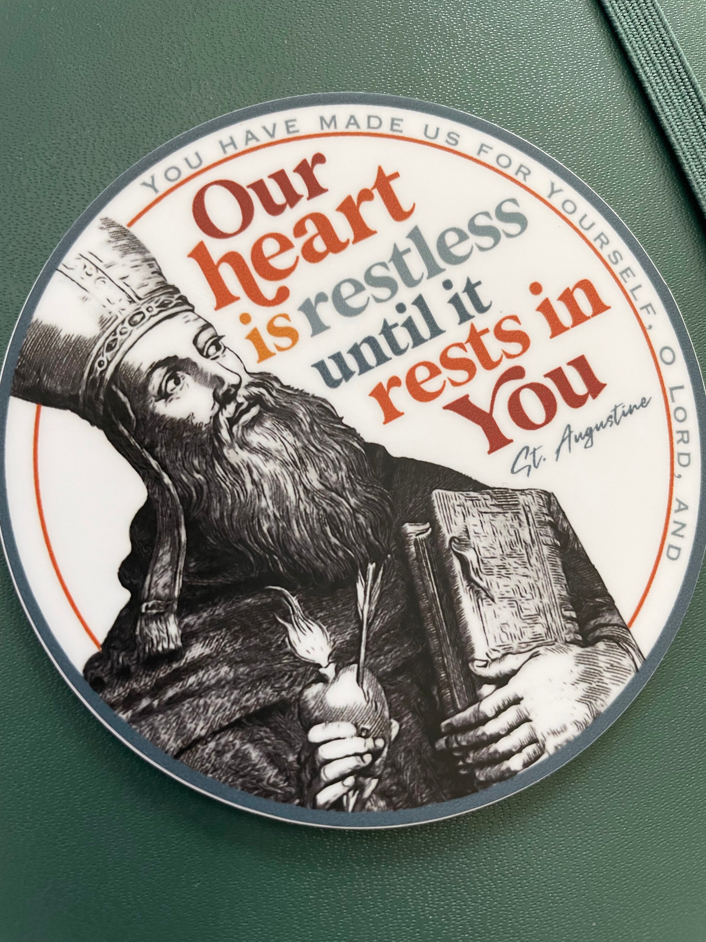 St. Augustine Waterproof Vinyl Sticker Catholic Sticker - Etsy