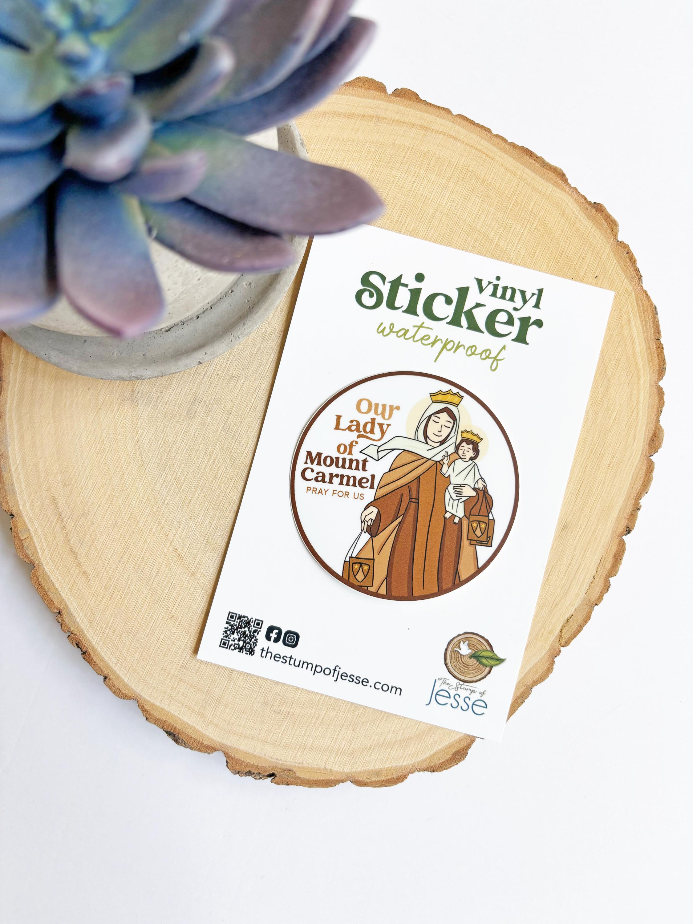 Our Lady of Mount Carmel Waterproof Sticker | Catholic Gift | Nuestra ...