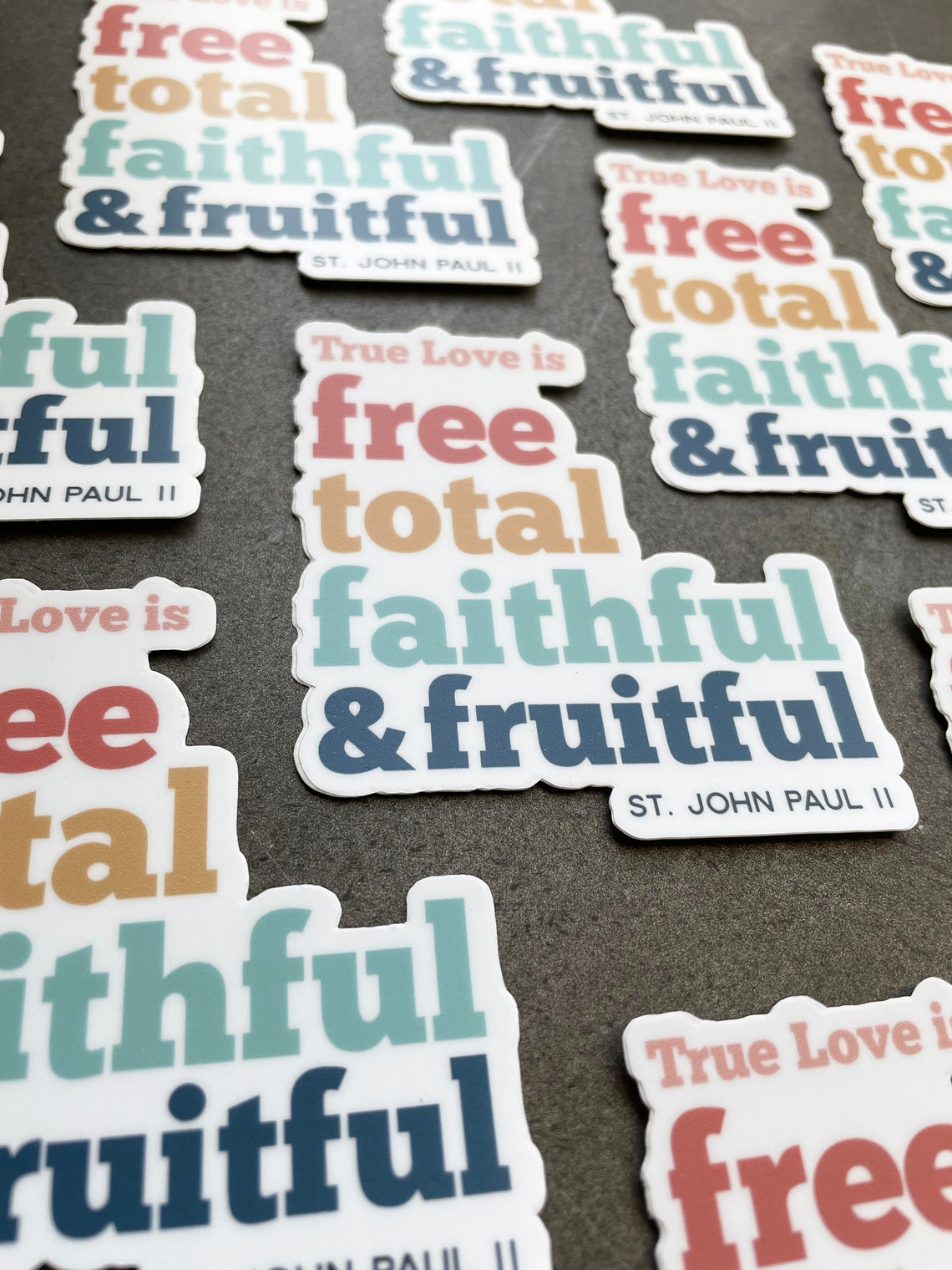 True Love is | John Paul II | Theology of the Body | Waterproof Sticker ...