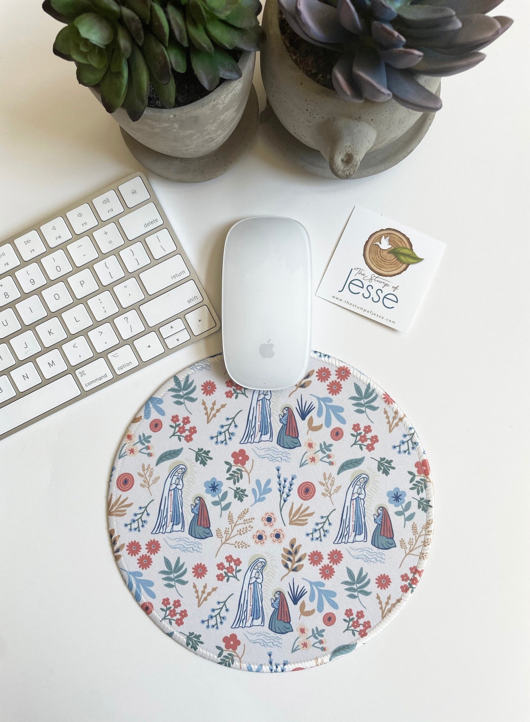 Our Lady of Lourdes Mouse Pad Catholic Gift Teacher Gift Mother's Day ...