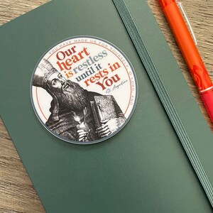 St. Augustine Waterproof Vinyl Sticker | Catholic Sticker | Catholic ...