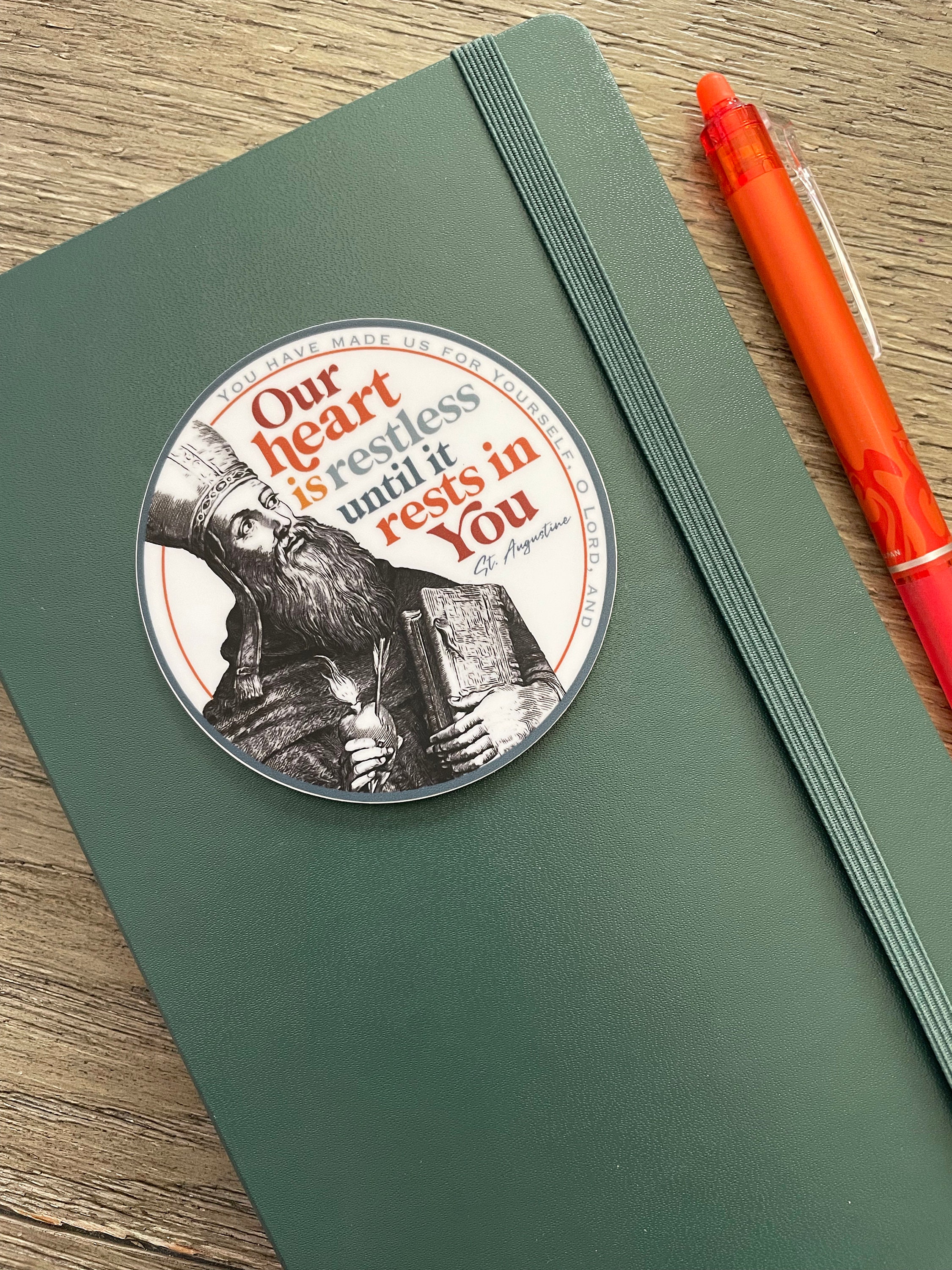 St. Augustine Waterproof Vinyl Sticker Catholic Sticker - Etsy