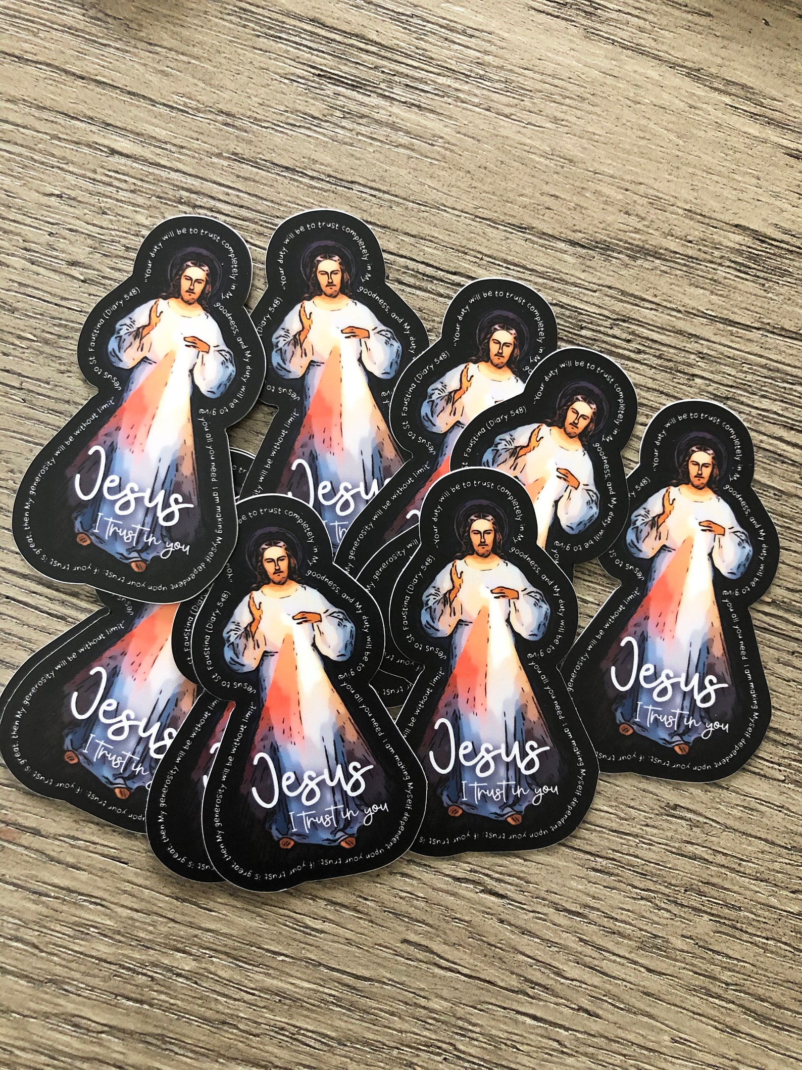 Divine Mercy Jesus Sticker Jesus I trust in You Catholic | Etsy