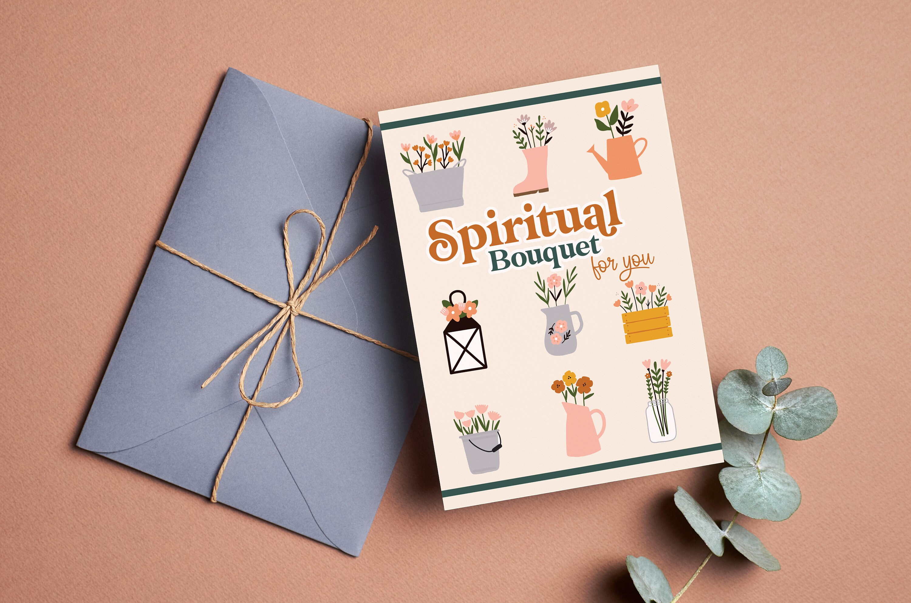 Spiritual Bouquet card 5x7 digital download | Etsy