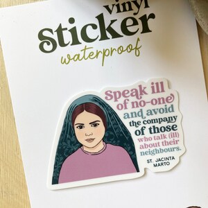 St. Jacinta Marto Waterproof Sticker | Catholic Gift | Catholic Sticker ...