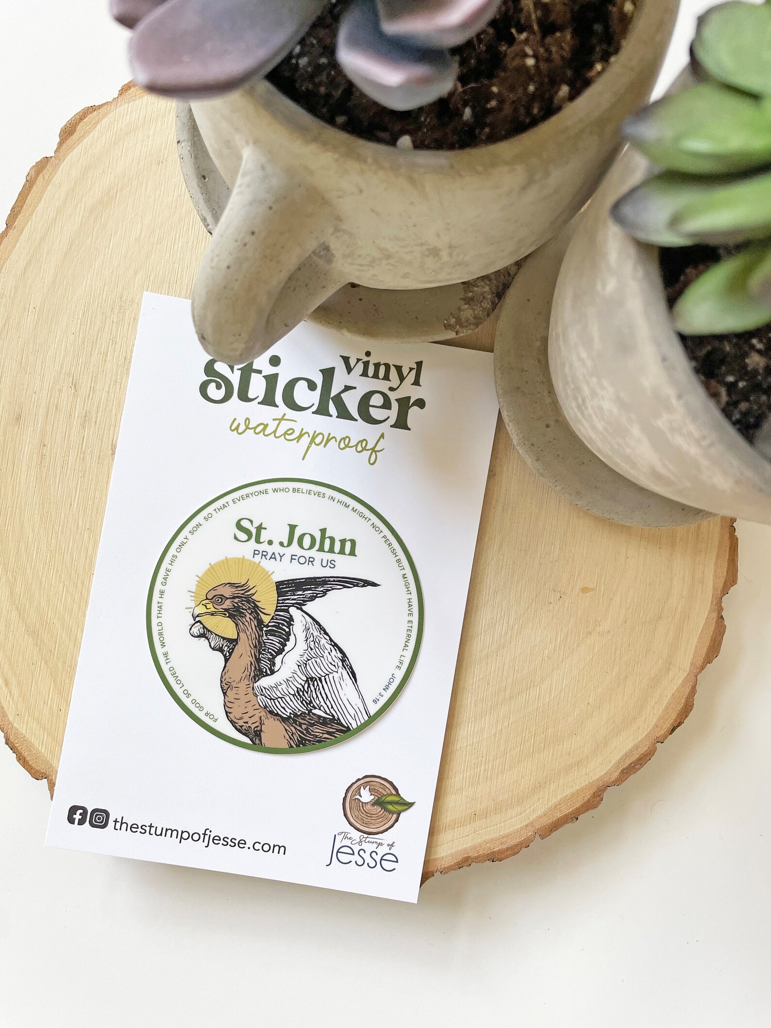 St. John Apostle & Evangelist Symbol Waterproof Sticker Catholic ...