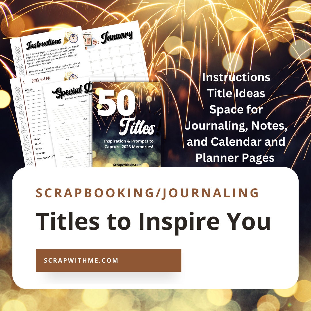 50 Titles and Prompts for 2023 - Etsy