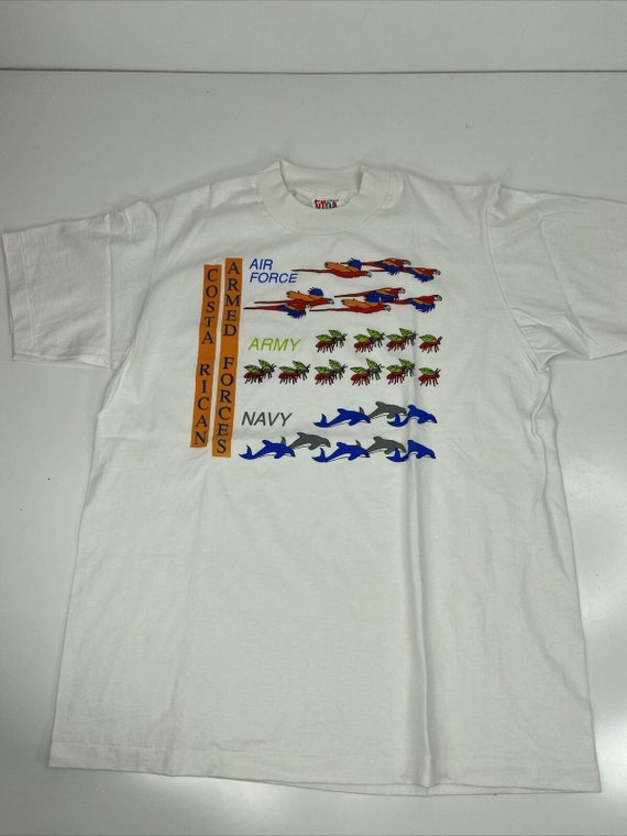 Vintage Costa Rican Armed Forces White T-shirt Size L Parrot - Etsy