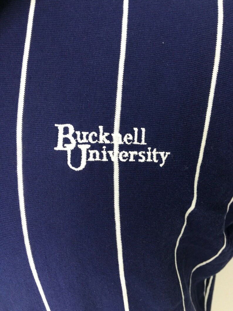 Vintage Bucknell University 1980s Size XL Blue White Striped | Etsy