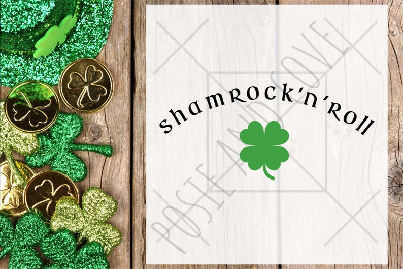 Shamrock'n'roll Svg, Png, Pdf, Jpg. - Etsy