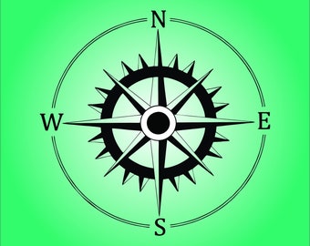 Compass Decal - Etsy