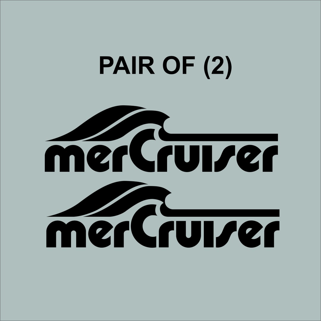 Mercruiser Boat Logo PAIR OF (2) Decals. Free Shipping. - Etsy