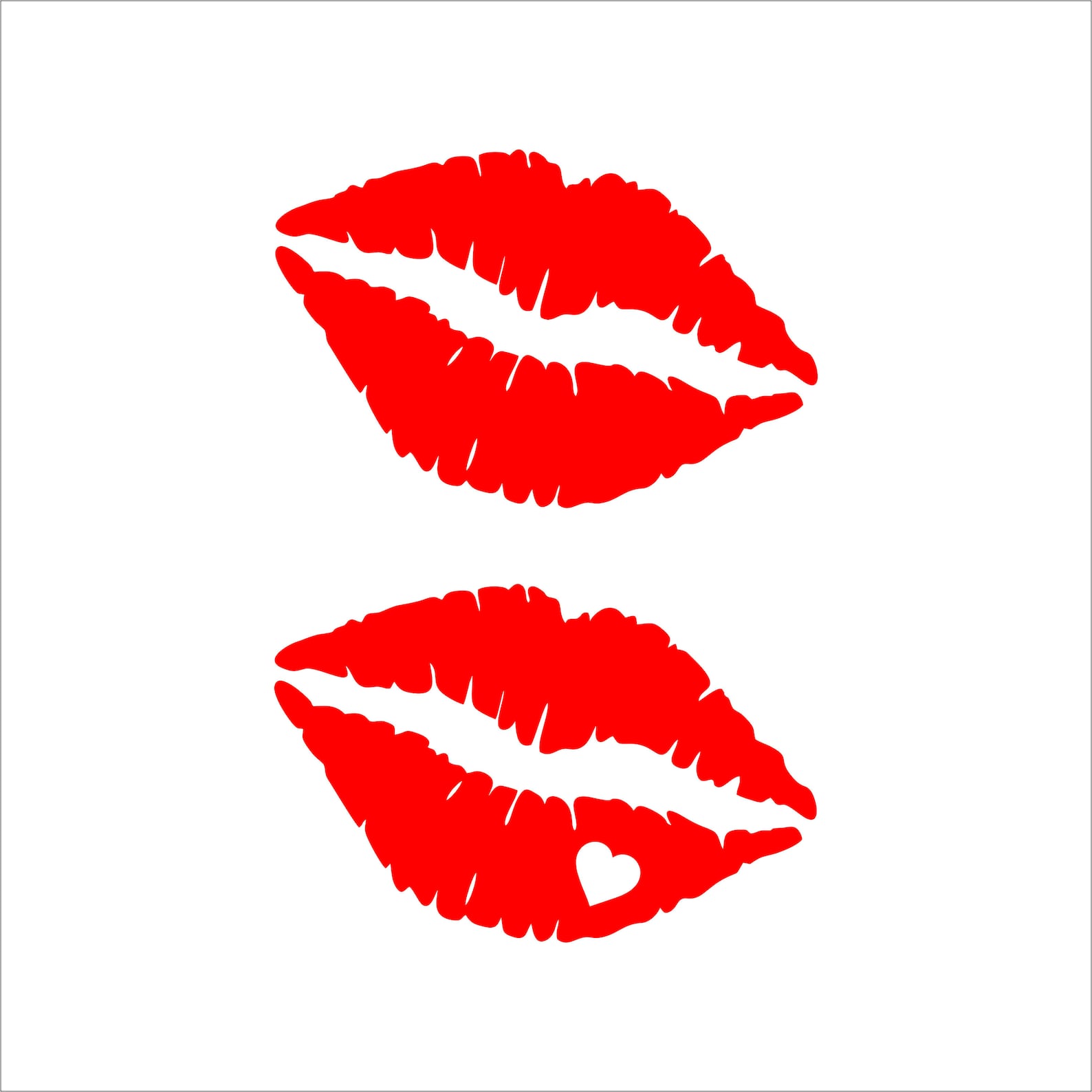 Lips Heart Kiss SVG Cut File Silhouette Cricut SVG DIGITAL - Etsy