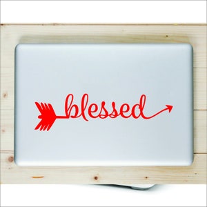 BLESSED With Arrow Decal. Free Shipping. - Etsy