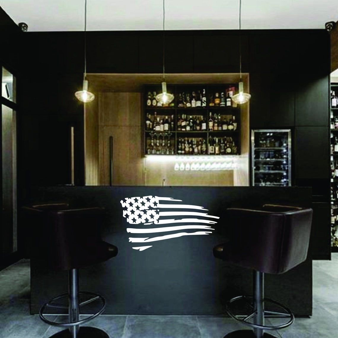 AMERICAN FLAG ~ TATTERED ~ Decal. Free Shipping. - Etsy