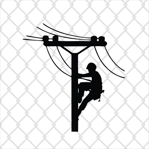 Lineman SVG Lineman Clipart Cricut Silhouette Cut Files - Etsy