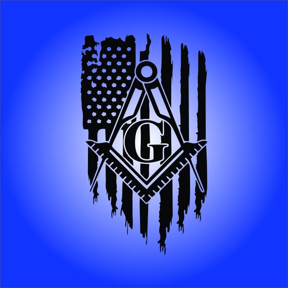 Masonic AMERICAN FLAG TATTERED Decal. Free Shipping. | Etsy