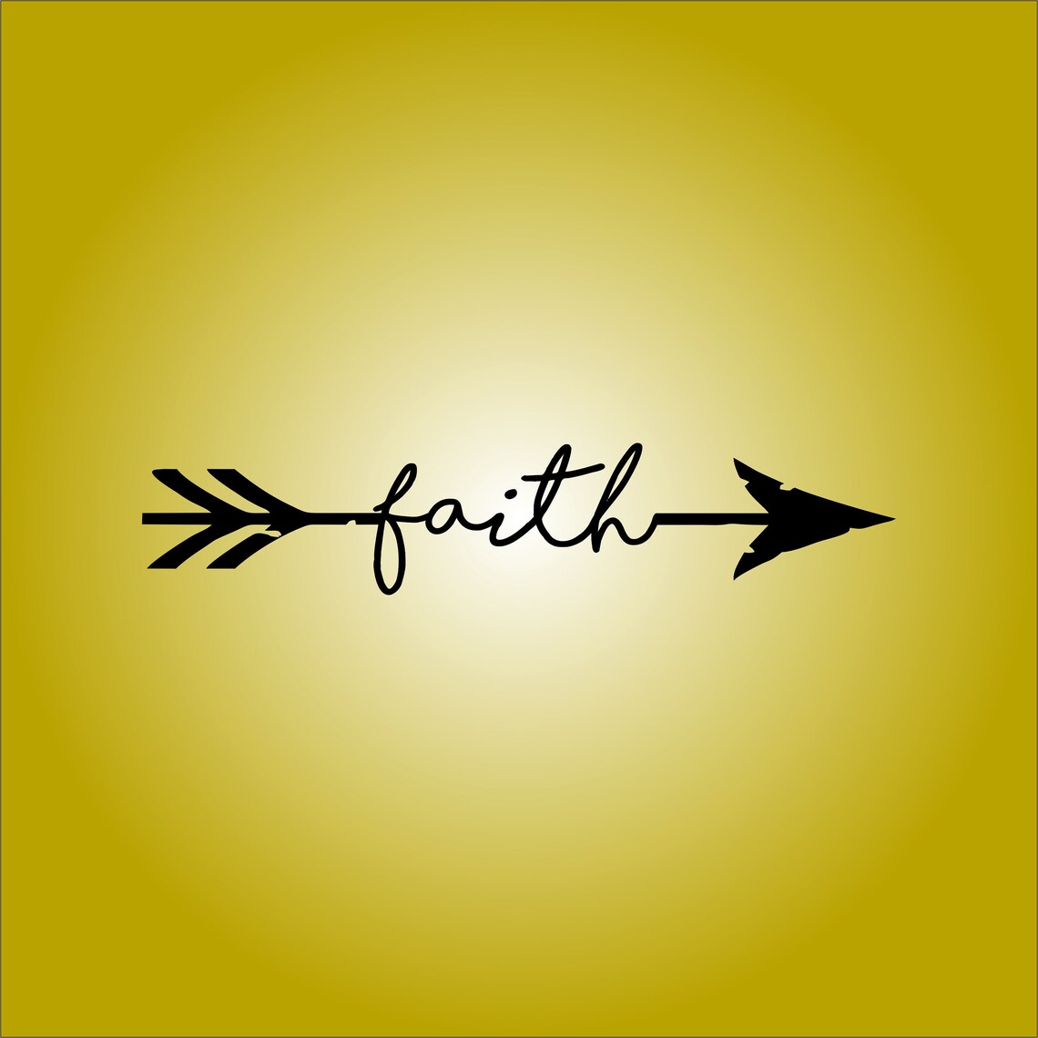 FAITH With Arrow Decal. Free Shipping. | Etsy