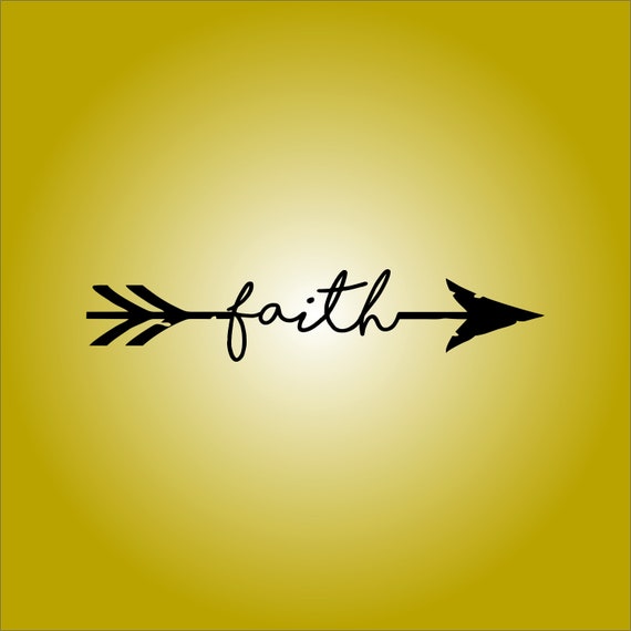 FAITH With Arrow Decal. Free Shipping. | Etsy