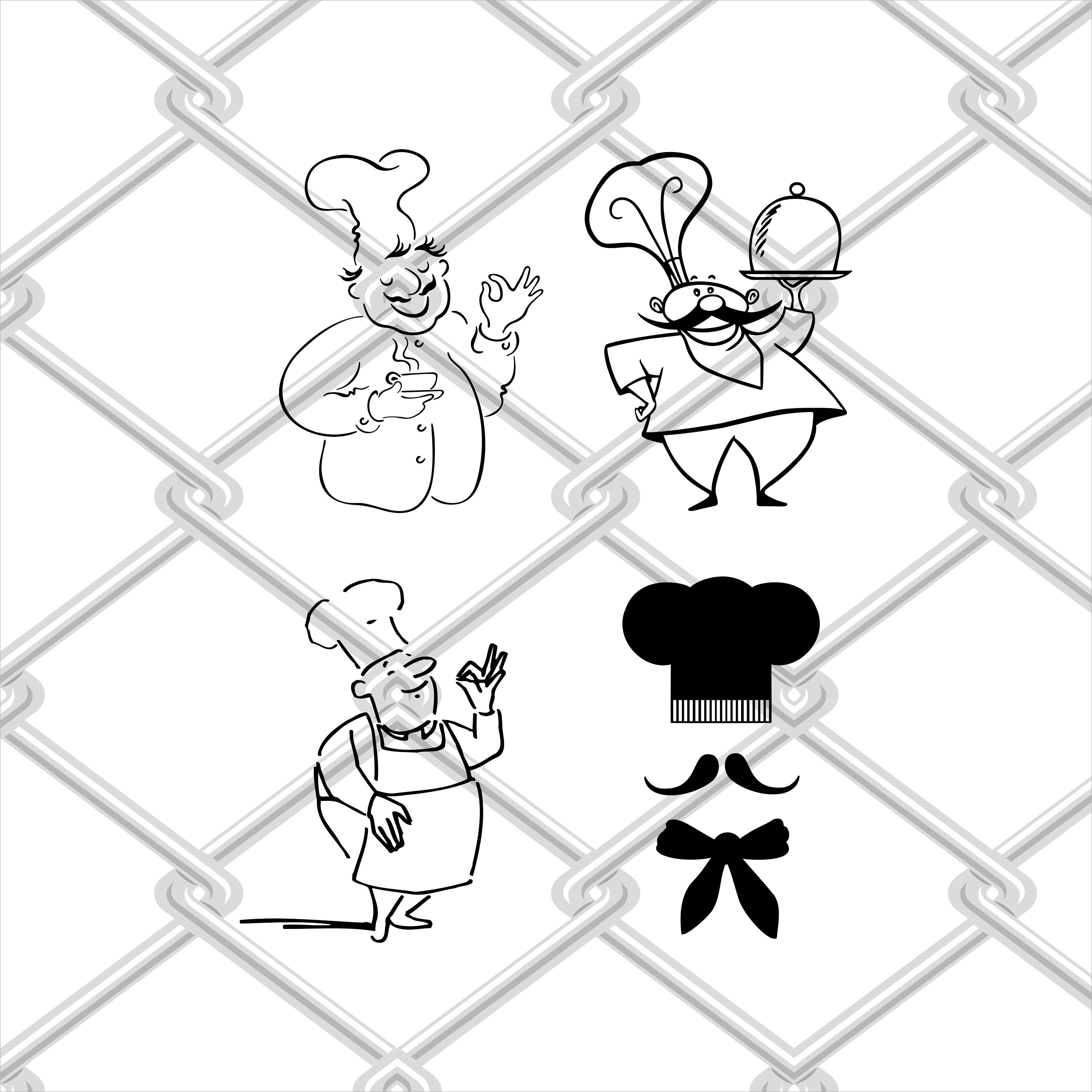 Chefs Clipart SVG Cut File Silhouette Cricut SVG DIGITAL - Etsy Australia