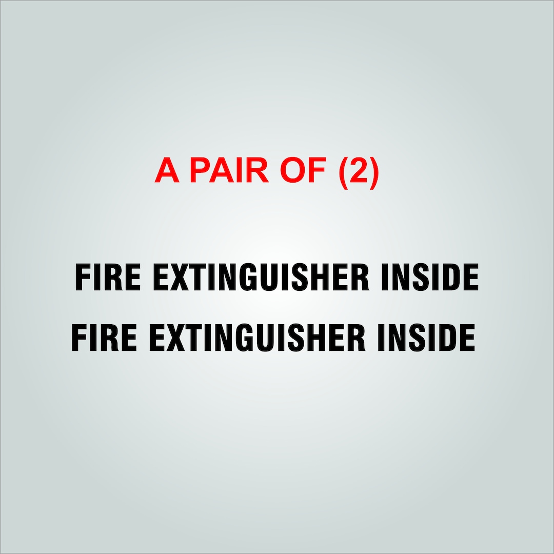 FIRE EXTINGUISHER INSIDE Truck Decal. Free Shipping. - Etsy