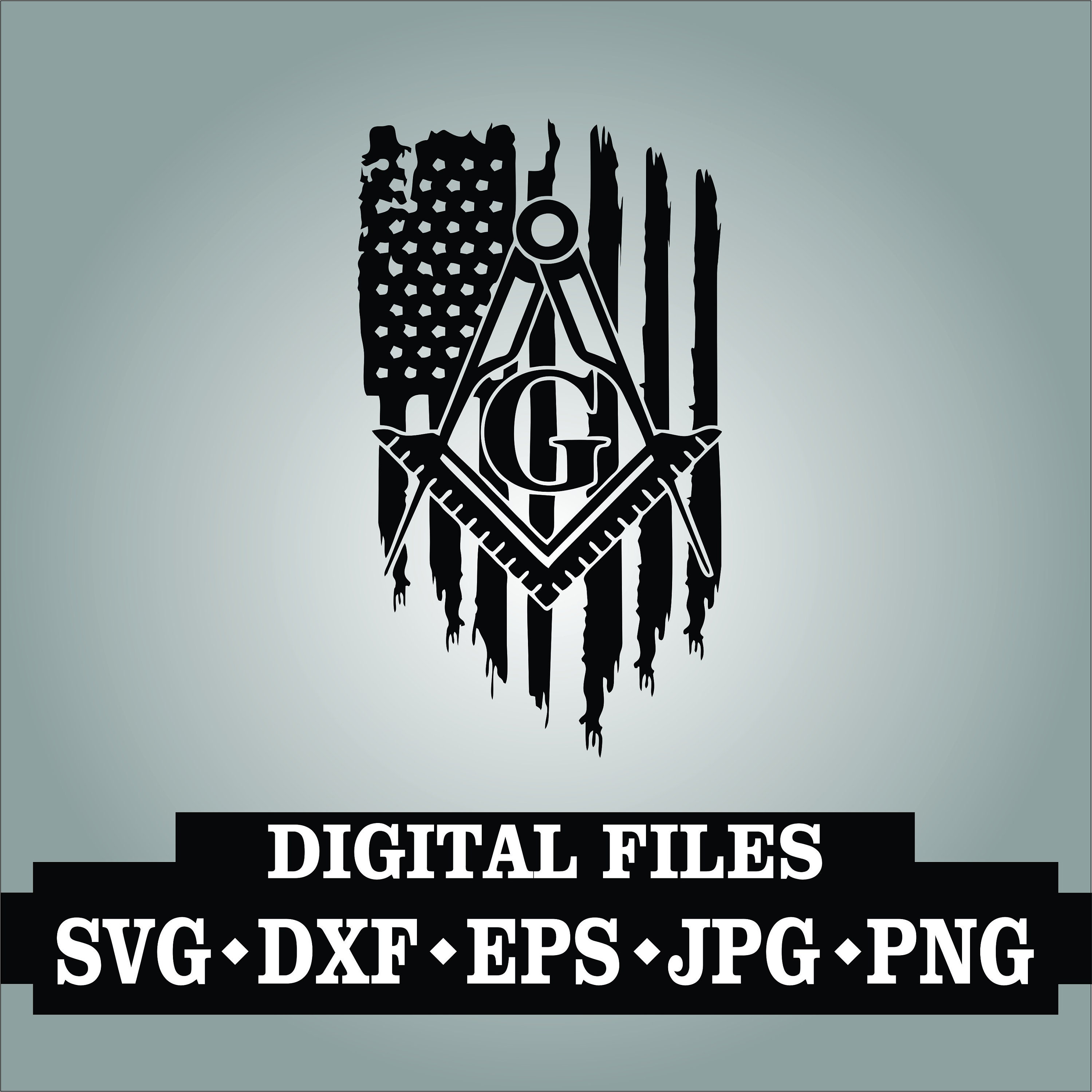 Masonic Tattered Flag SVG Cut File Silhouette Cricut SVG - Etsy Canada
