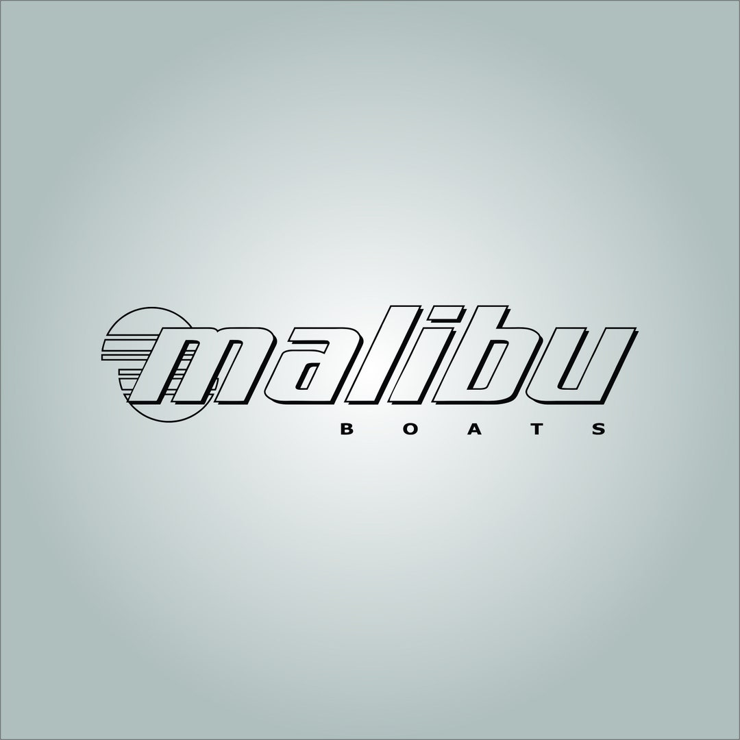 MALIBU Boat Logo Decal. Free Shipping. - Etsy