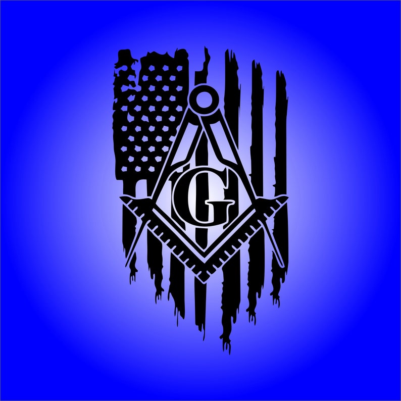 Masonic Tattered Flag SVG Cut File Silhouette Cricut SVG - Etsy