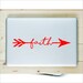 FAITH With Arrow Decal. Free Shipping. - Etsy