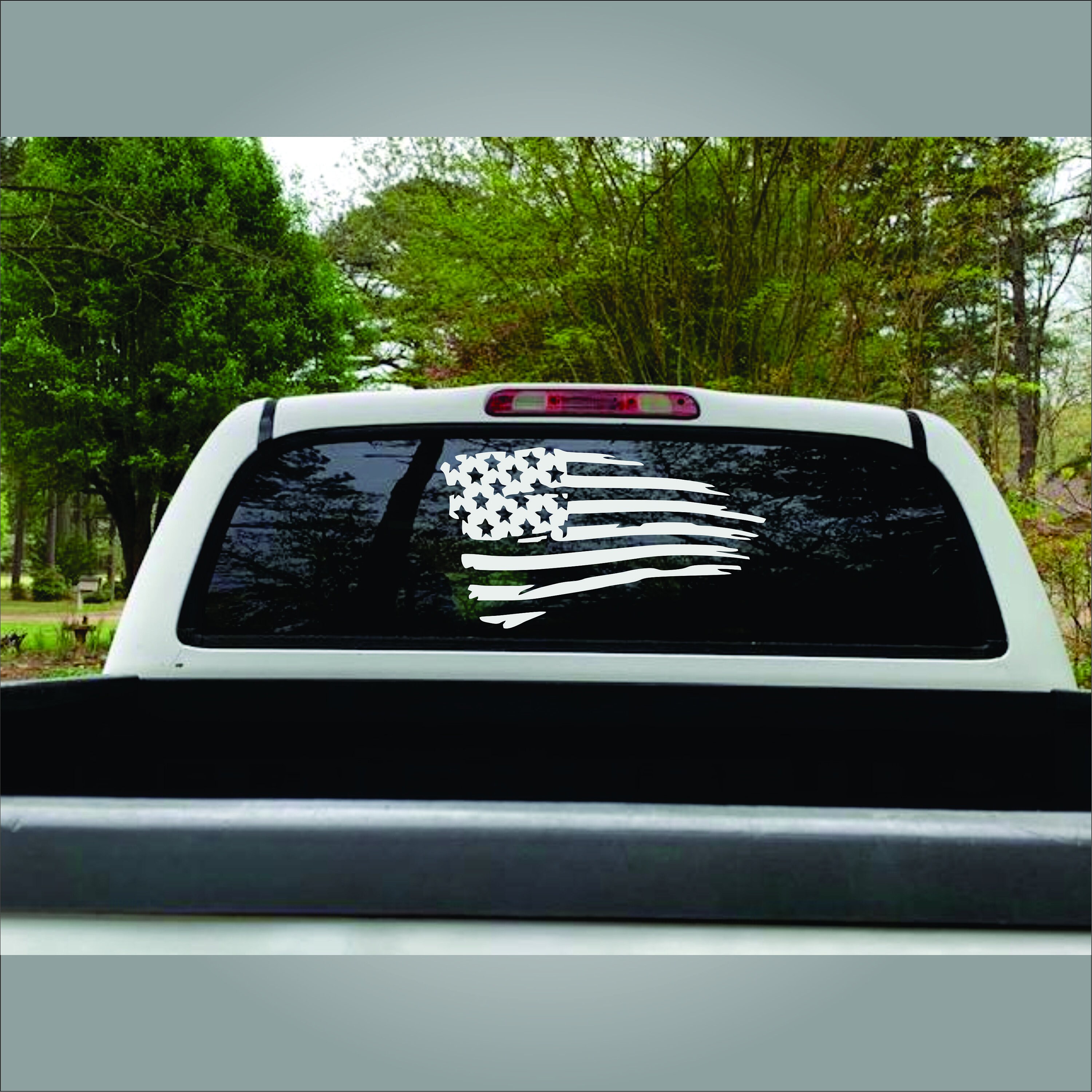 AMERICAN FLAG ~ TATTERED ~ Decal. Free Shipping. - Etsy