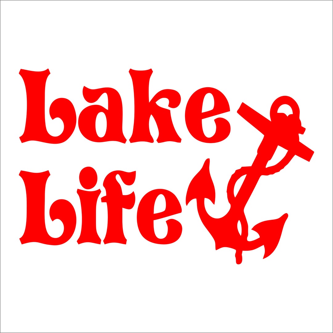 Lake Life With Anchor Vinyl Decal Window Decal. Free Shipping. - Etsy