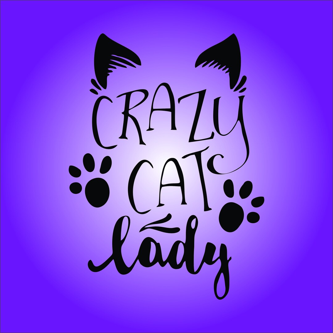 Crazy Cat Lady Decal Free Shipping Etsy