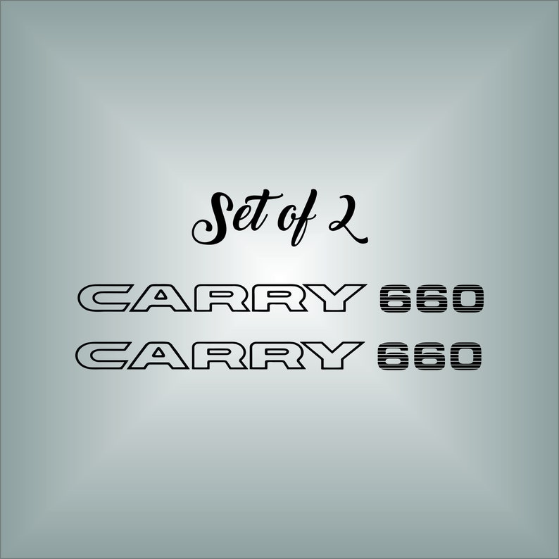 CARRY 660 Mini Truck Decals Set of 2. Free Shipping! - Etsy
