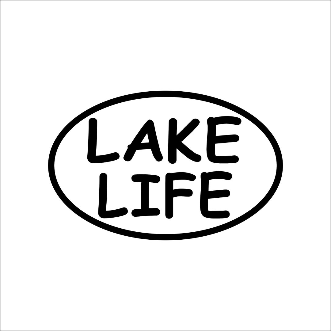 Lake Life Oval Vinyl Decal Window Decal. Free Shipping. - Etsy