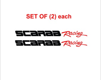 Scarab Racing Vinyl Decals - Etsy