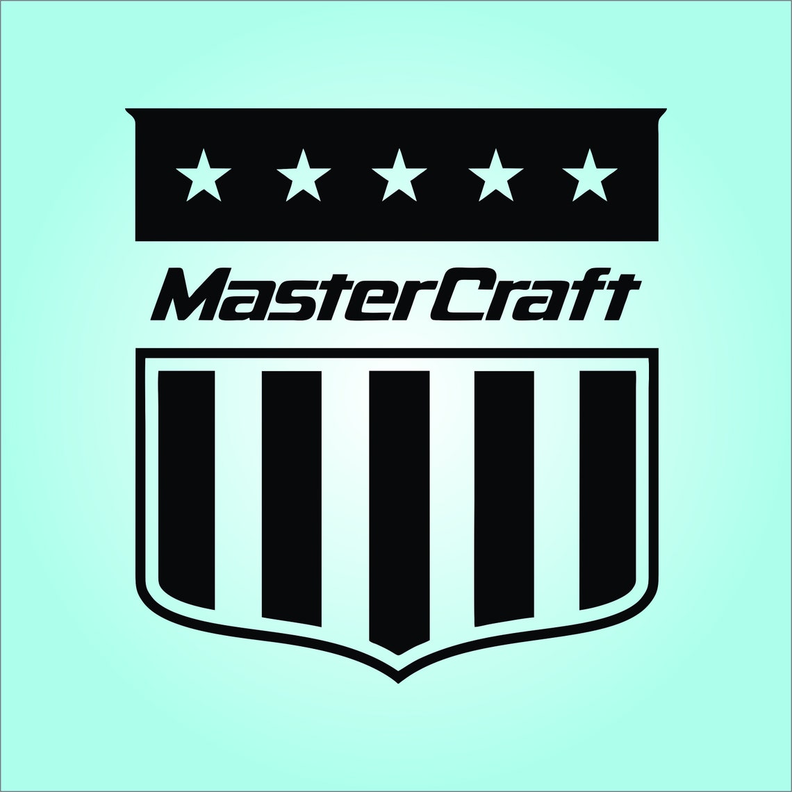 MasterCraft Stars & Stripes Shield Boat logo Decal. Free | Etsy