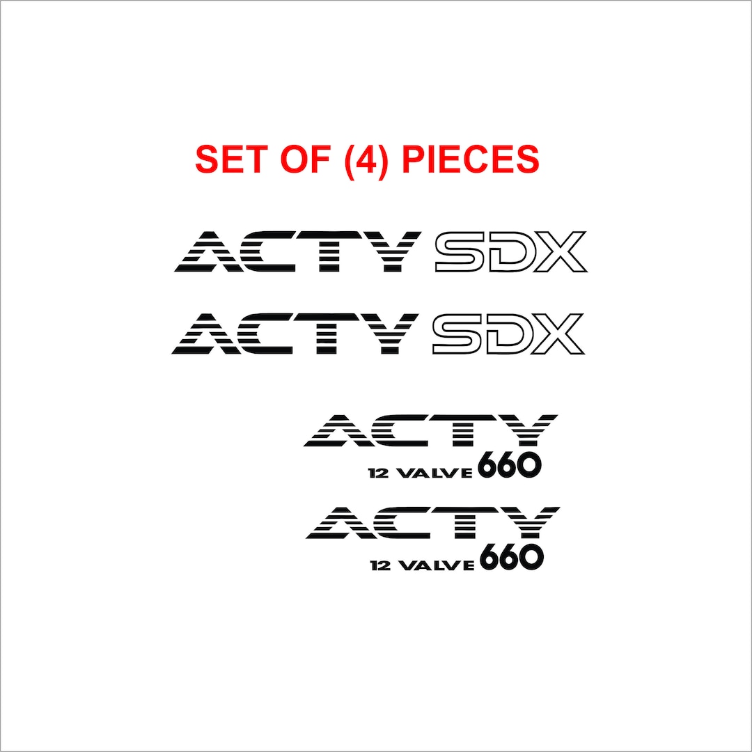 ACTY SDX 2WD Mini Truck Decals Complete Set. Free Shipping! - Etsy