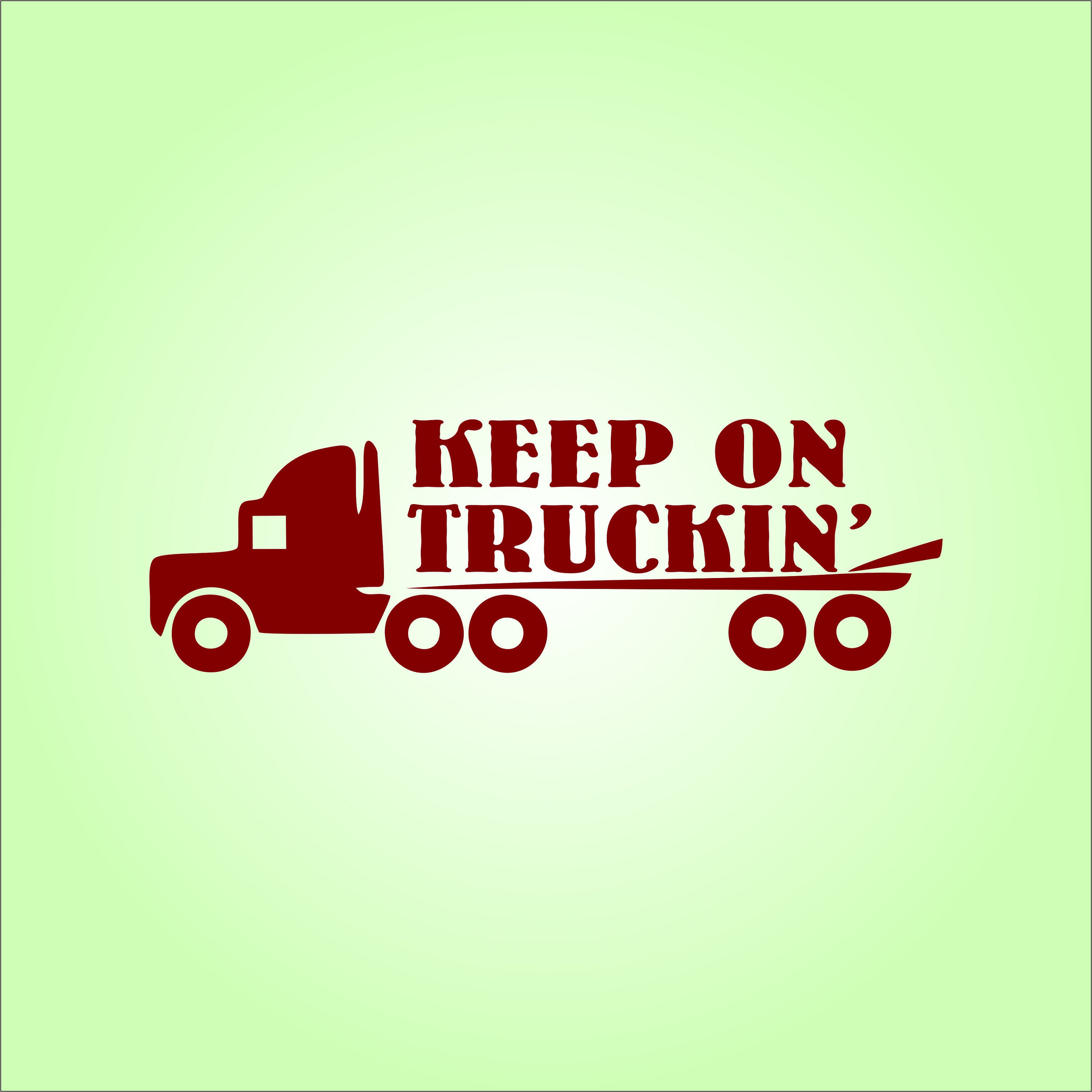 KEEP ON TRUCKIN Decal. Free Shipping. | Etsy