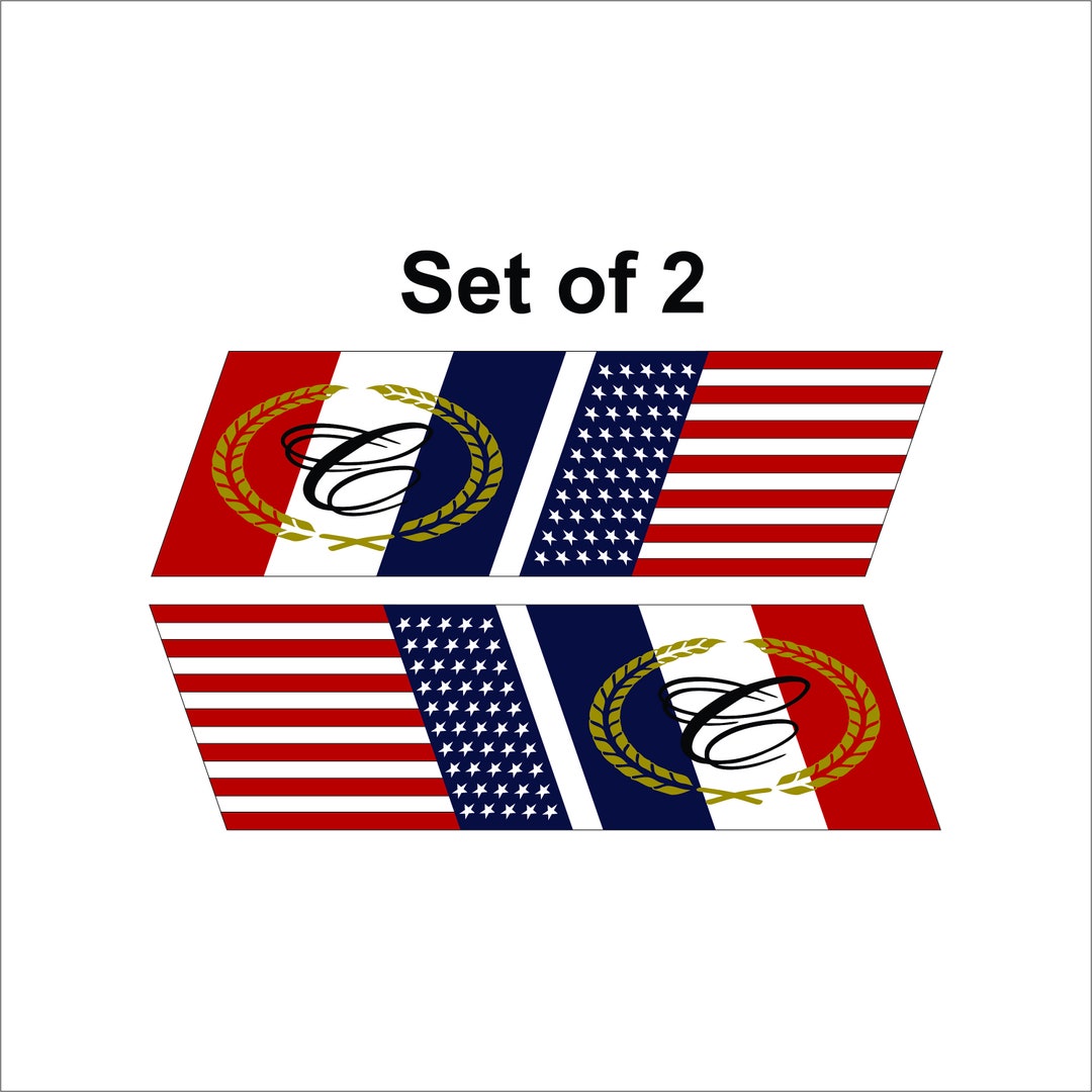 Reproduced Flags Set of 2 Boat Replacement Decals ONLY. Free Shipping ...